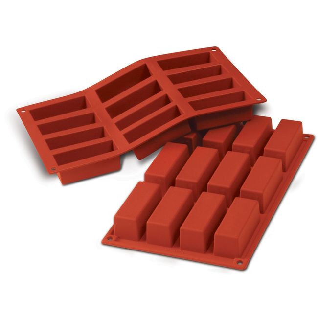 SiliconFlex Alimentary Silicone 12 Cavities Mini Cake Mold, 3.11 inch ...