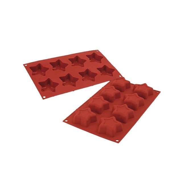 SiliconFlex Alimentary Silicone 8 Cavities Star Mold, 2.76 x 0.98 inch ...
