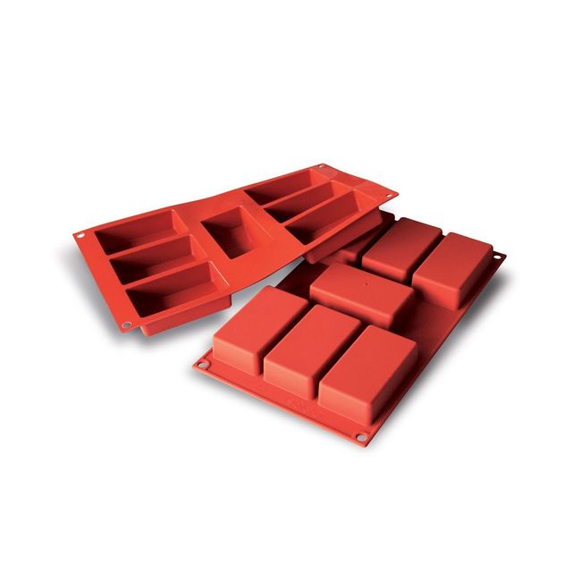 SiliconFlex Alimentary Silicone 7 Cavities Rettangolo Mold,3 27/64 inch ...