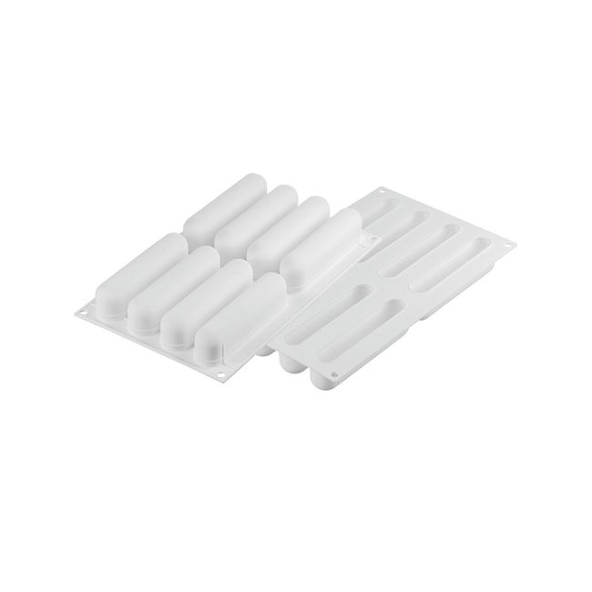 L Eclair 120 Silicone Mold with 10 Trays and Cutter, 135 x 28 x 37 ...