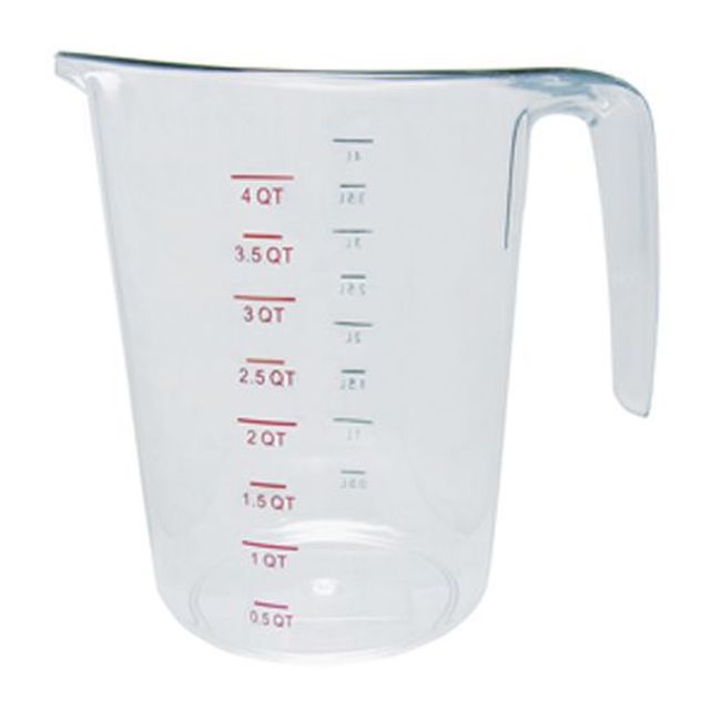 Winco Pmcp-400 Polycarbonate Clear Measuring Cup With Color Graduations ...