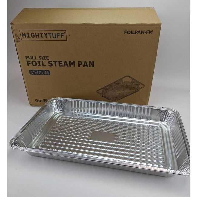 Mighty Tuff Full Size Medium Foil Steam Pan, 120 gram ...
