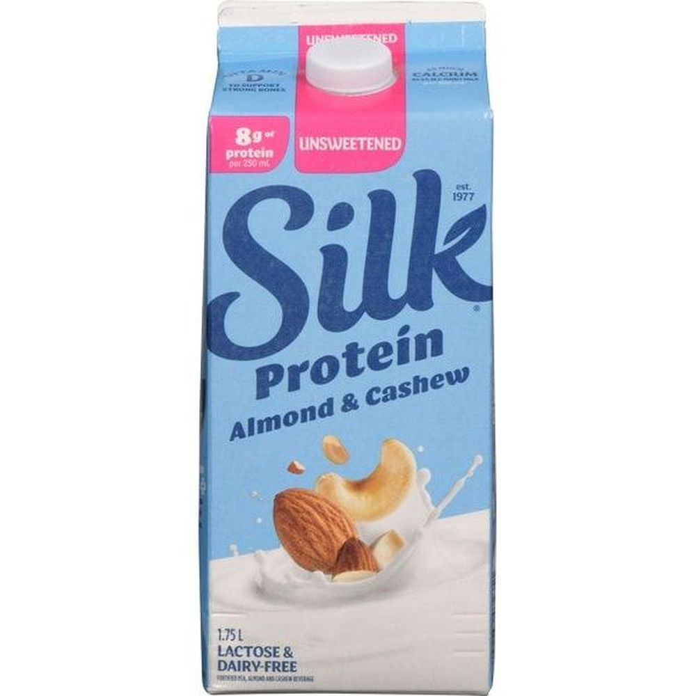 Silk Silk Protein Almond And Cashew Beverage Original Unsweetened 1.75l ...