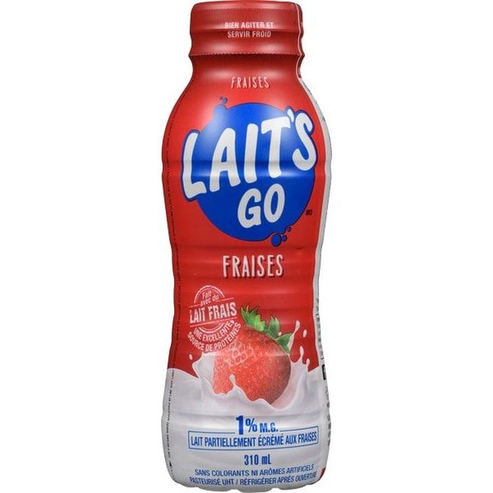 Milk2go 1 Percent Milk Fat Strawberry Milk | FoodServiceDirect