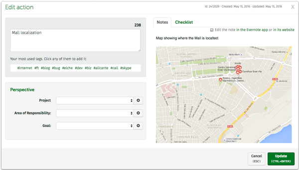 FacileThings Tutorial: Integration with Evernote