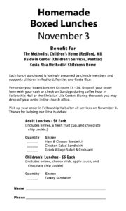 Boxed Lunch Order Form 2019 - Birmingham First