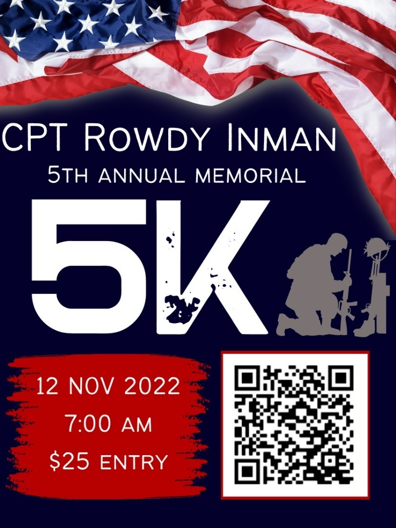 5th Annual CPT Rowdy Inman Memorial 5K (Ent... | Fundly