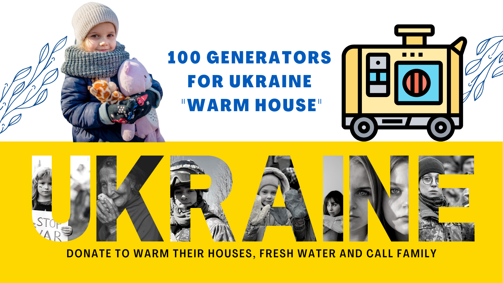 100 Generators for Ukraine "Warm House" | Fundly