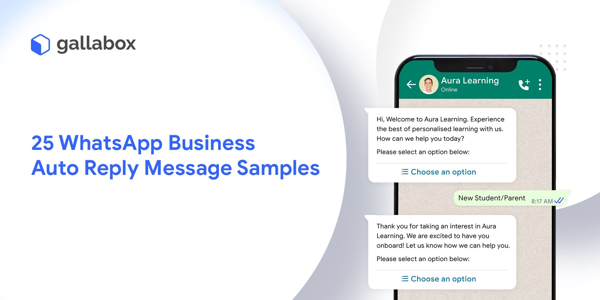 25 WhatsApp Business Auto Reply Message Samples Gallabox Blog 25 WhatsApp Business Auto Reply Message Samples Gallabox Blog