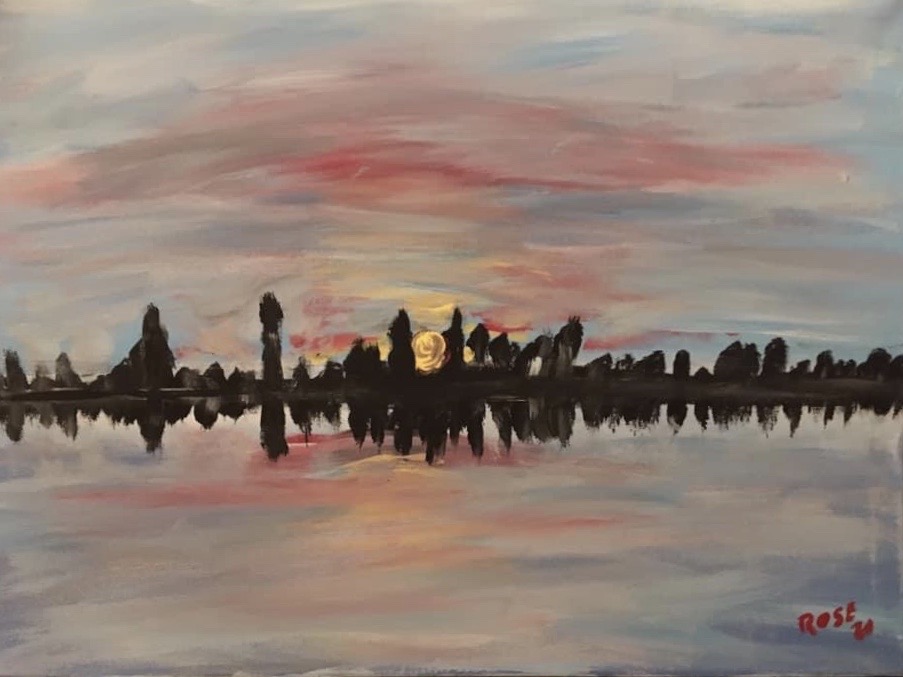 ''L'autre rive, reflet'', by the artist Rose | Gallea