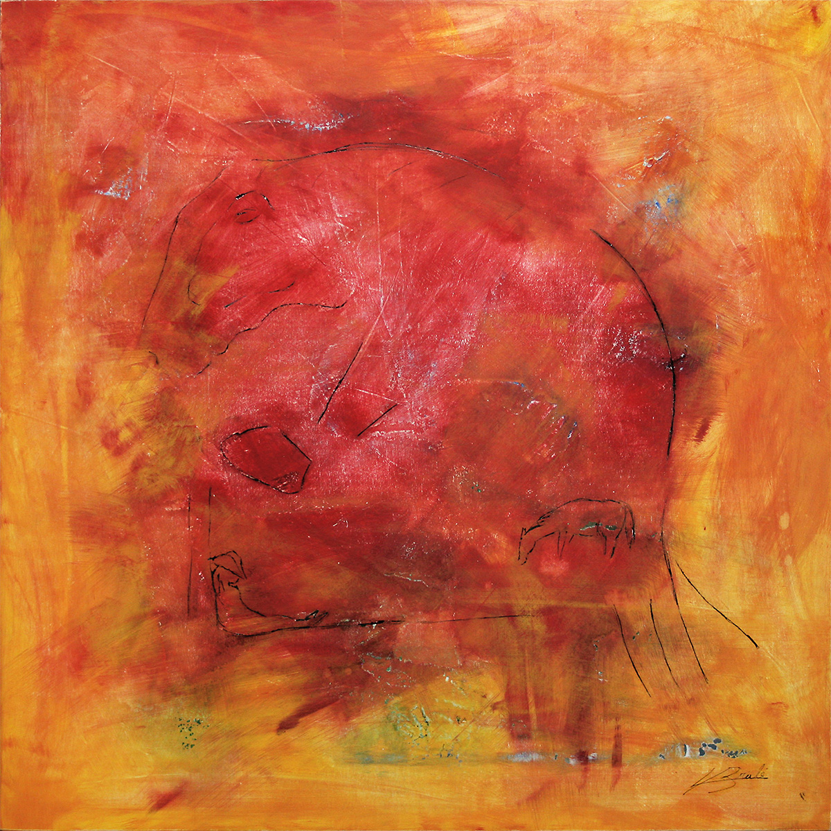 Rêve de cowboy, by the artist Yvan Brûlé, artiste peintre et sculpteur ...