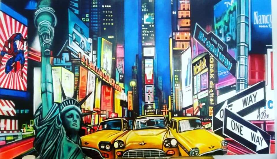 new york new york, by the artist Josiane Bossy | Gallea