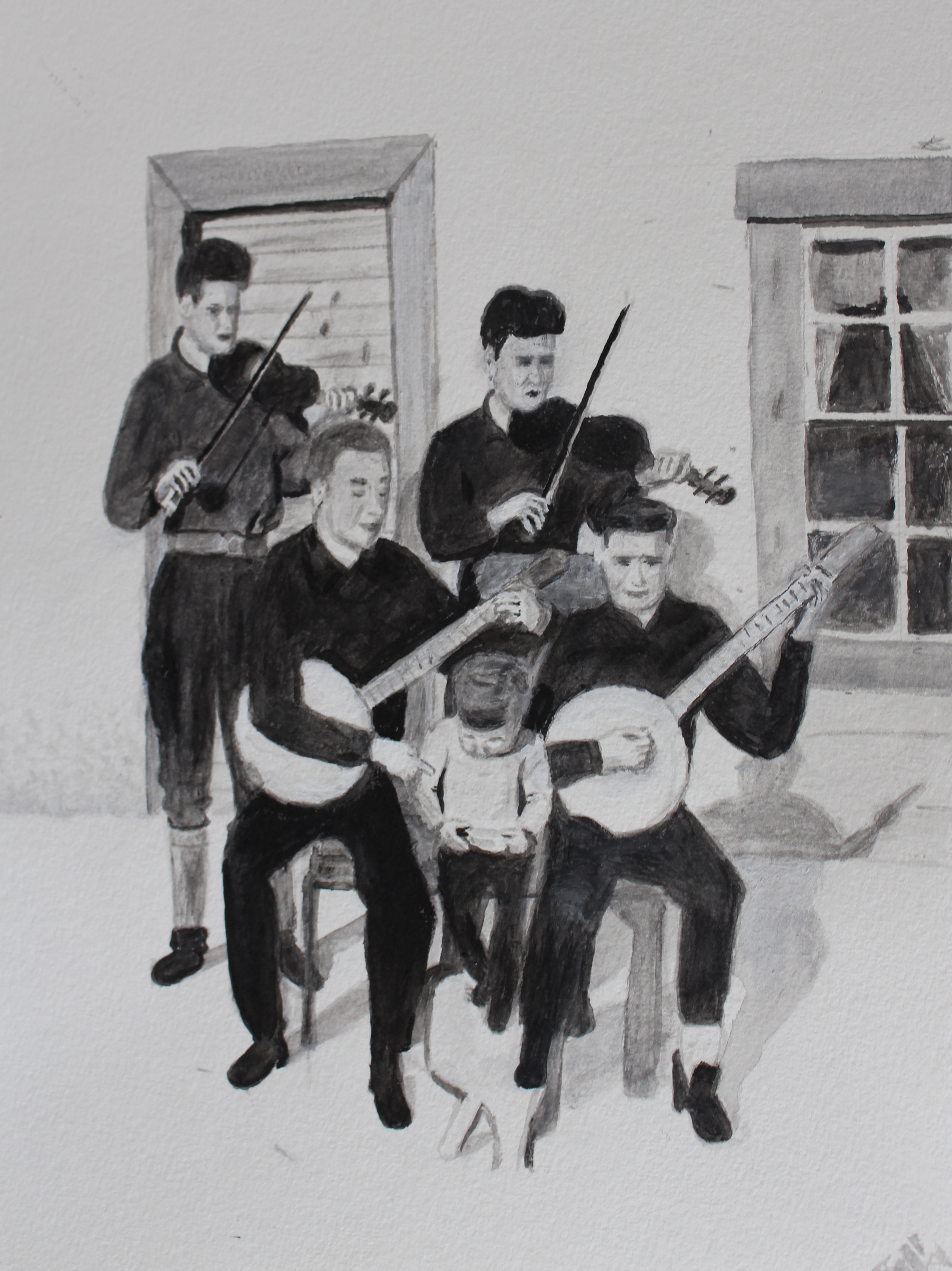 The Fannon boys make music, by the artist farm.life.art | Gallea