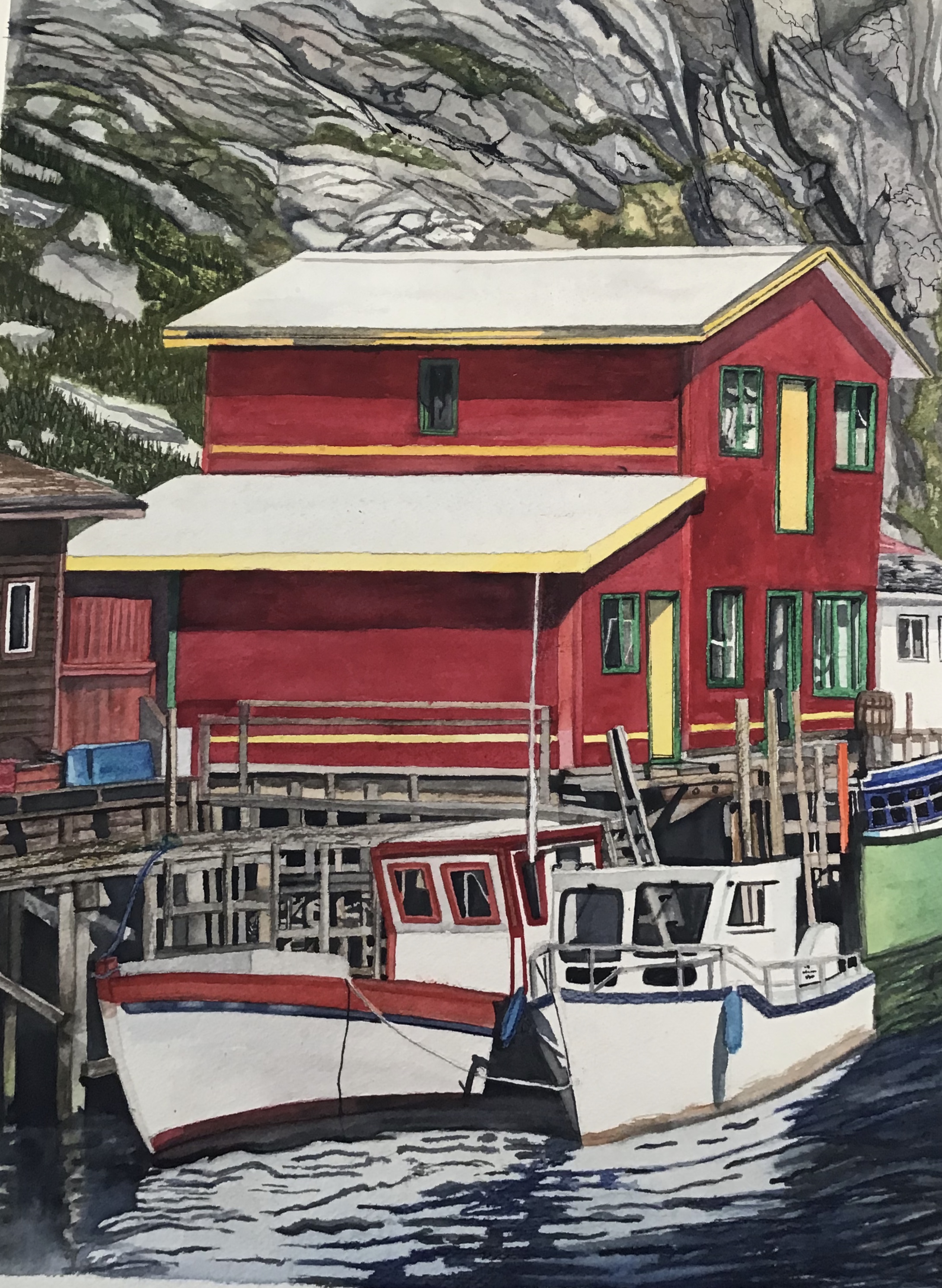 Red Boat, Blue Boat, by the artist Robin Trafford-McLean | Gallea