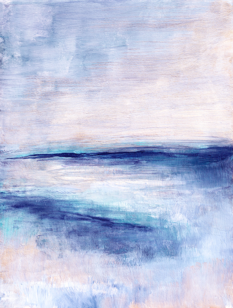 COASTAL GETAWAY 4, MINIMALIST ABSTRACT LANDSCAPE ZEN OCEAN SEASCAPE ...