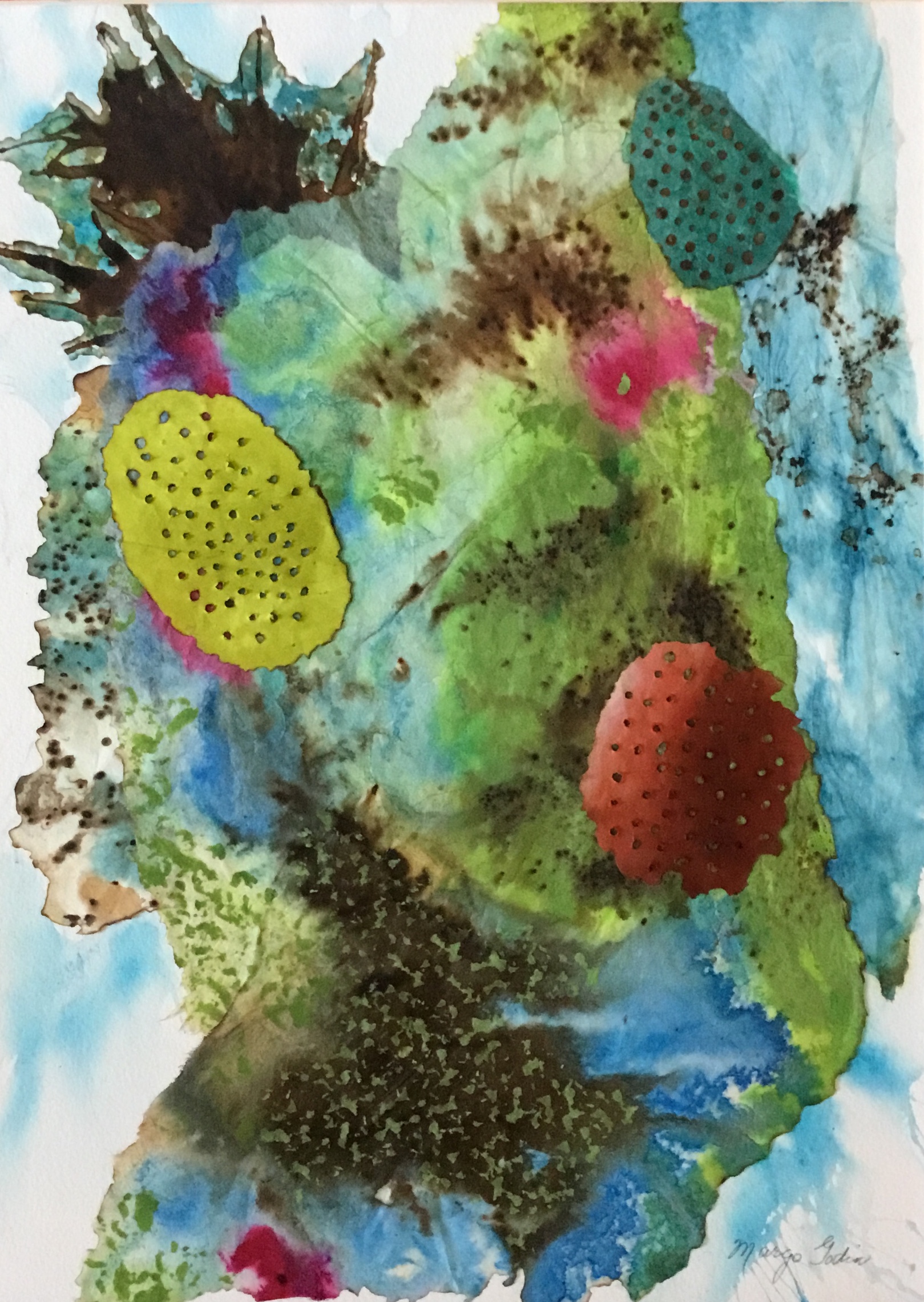 Dentelle et pigments, by the artist Margo Godin | Gallea