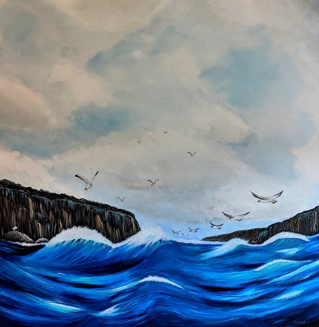 Sea and Seagulls, by the artist Stéphane Richard | Gallea