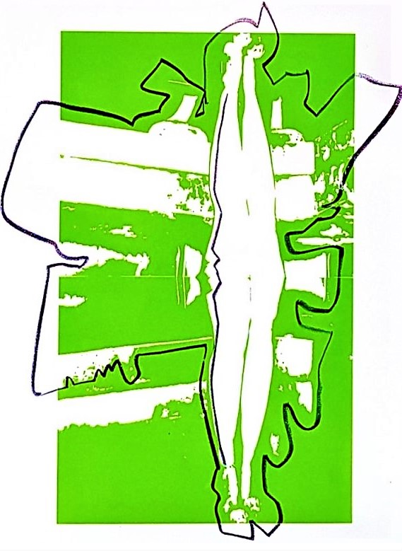 The Posed Leg - Green Malibu, by the artist Ayshia Taskin | Gallea