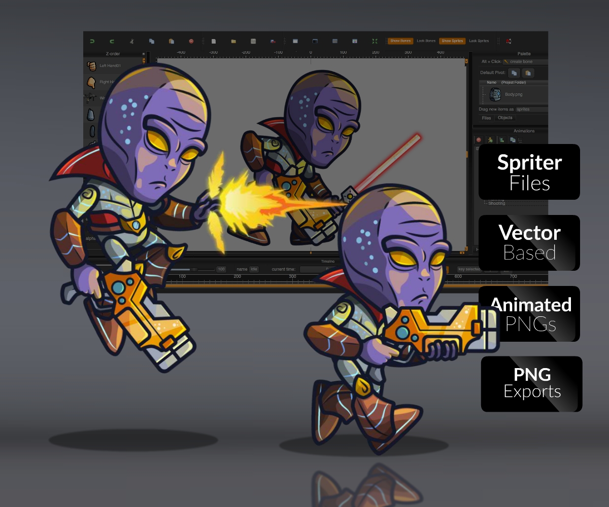 Alien Boss royalty free game art | Game Art Partners