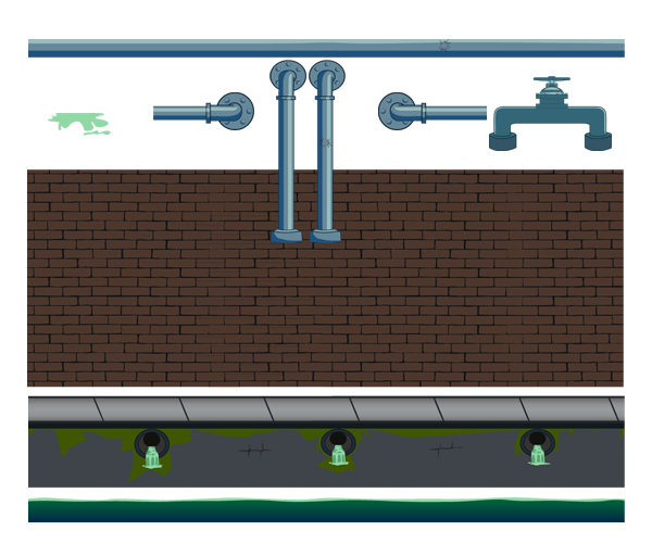 Underground Sewer Line Background | Game Art Partners