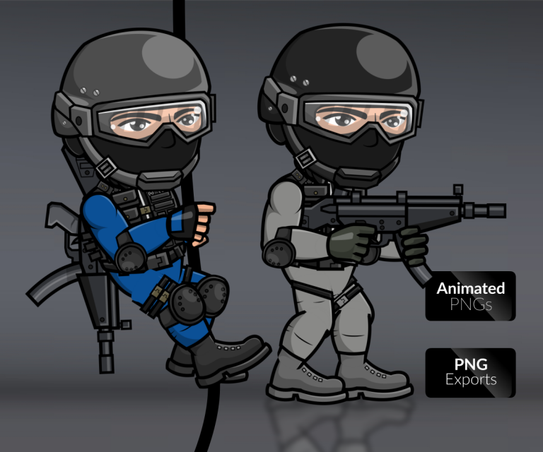 Royalty Free Swat team characters | Game Art Partners