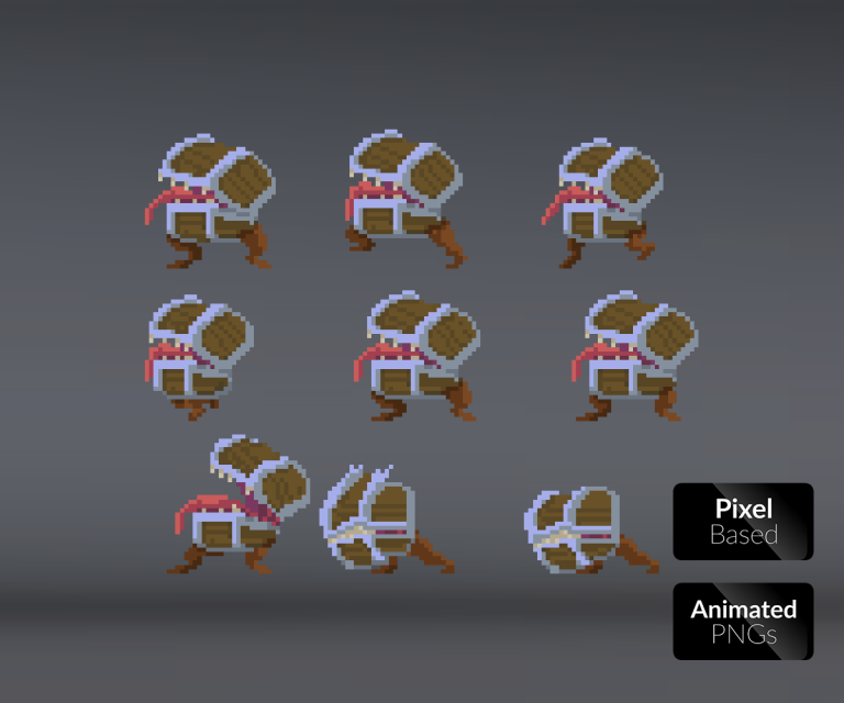 Pixel-Art-Animated-Mimic-Game-Asset | Game Art Partners