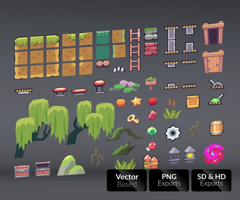 uvector-swamp-tileset-3 | Game Art Partners