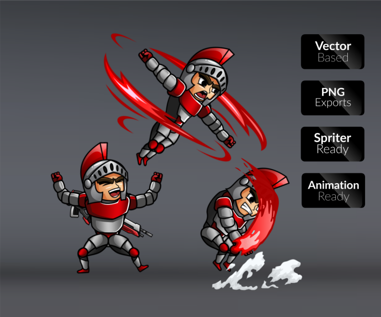 gameartprev-Red-Spartan-2D-Game-Character-Sprite | Game Art Partners