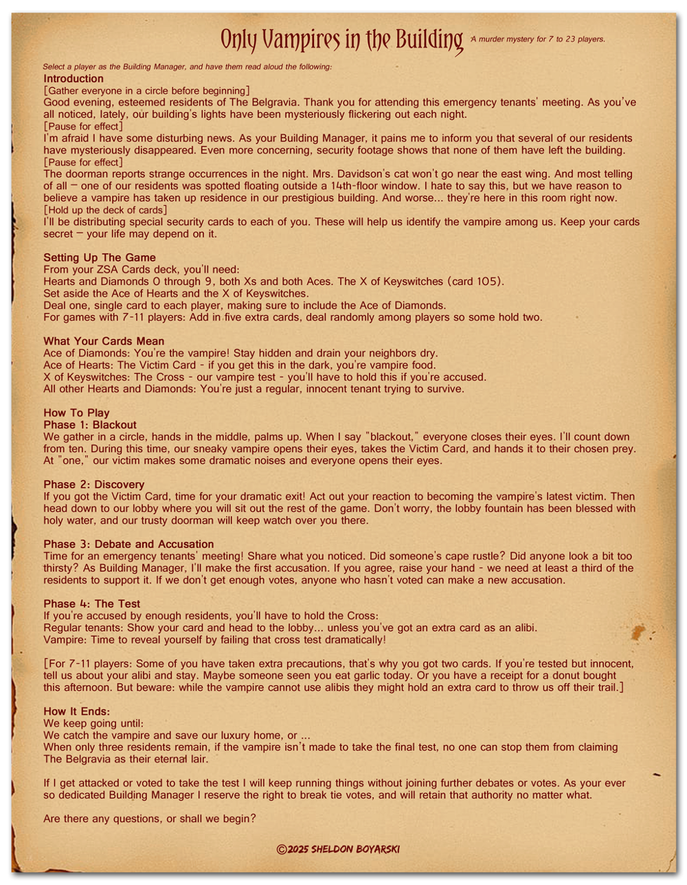 Only Vampires in the Building