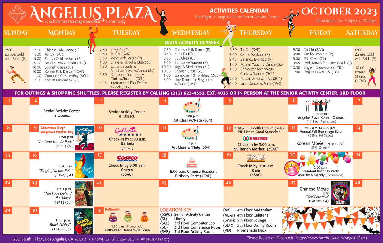 Affordable Senior Community Events in Los Angeles, CA | Angelus Plaza