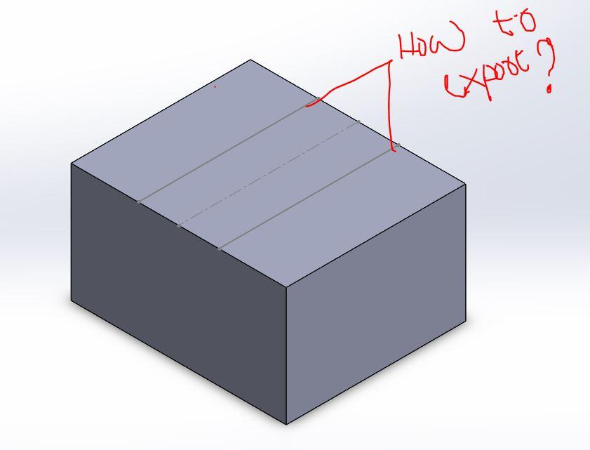 how to export sketch lines on the body into iges/step format in ...