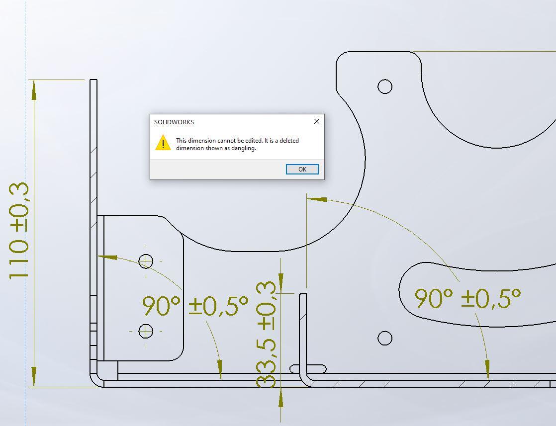 how to fix 'dangling' dimensions? | GrabCAD Groups