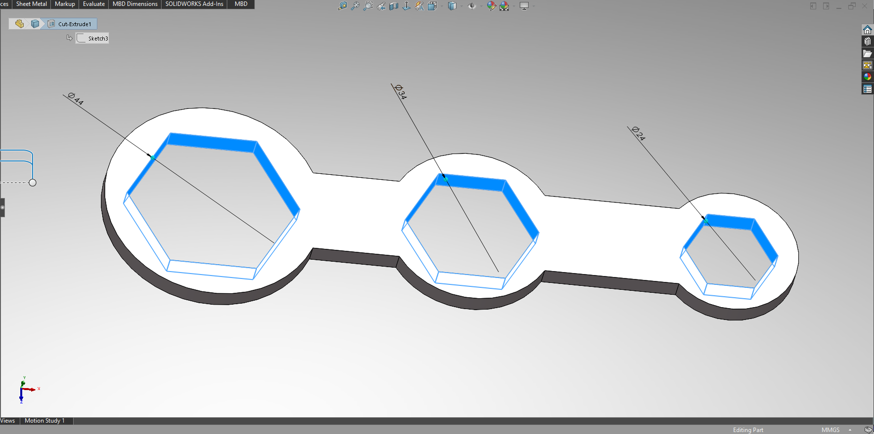 Practice Component with Boss Extrude, Cut Extrude, and Fillet | GrabCAD ...