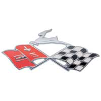 Trim Parts 2045 Rear Quarter Gold Crossed Flags Impala Em...