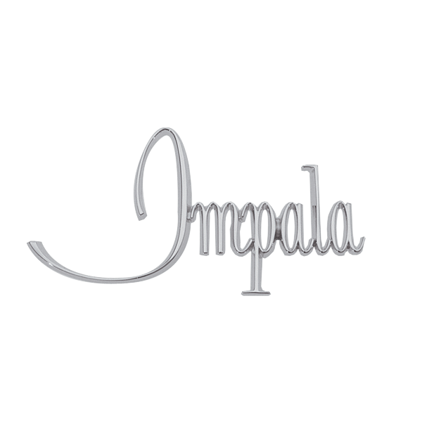 Trim Parts 2715 Fender Impala Script Emblem Pair 1958-72 ...