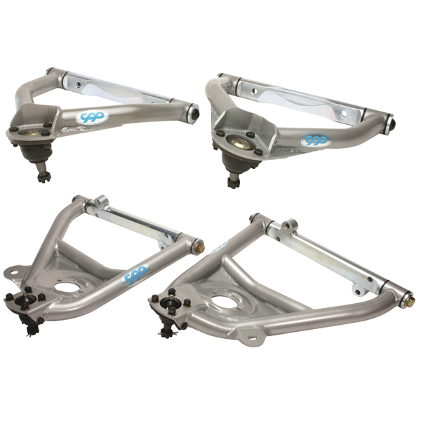 1955-57 Chevy Totally Tubular Silver Upper Lower Control...