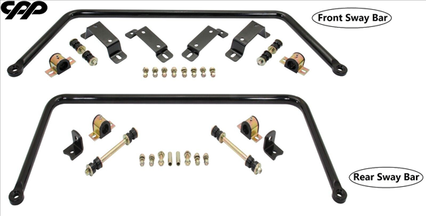 heavy duty front & rear sway bar kit for 1963-72