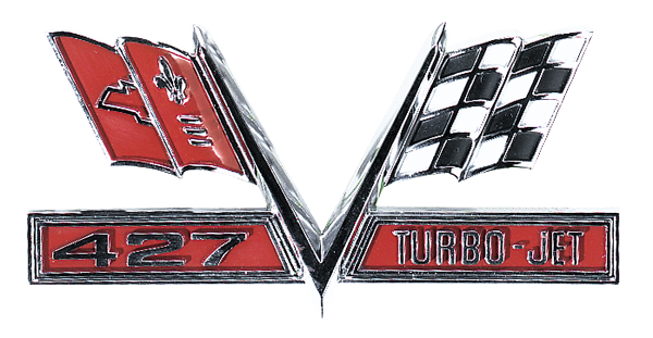 GM 3878607 427 Turbo Jet Emblem 1965 Each 1964-72 Chevell...