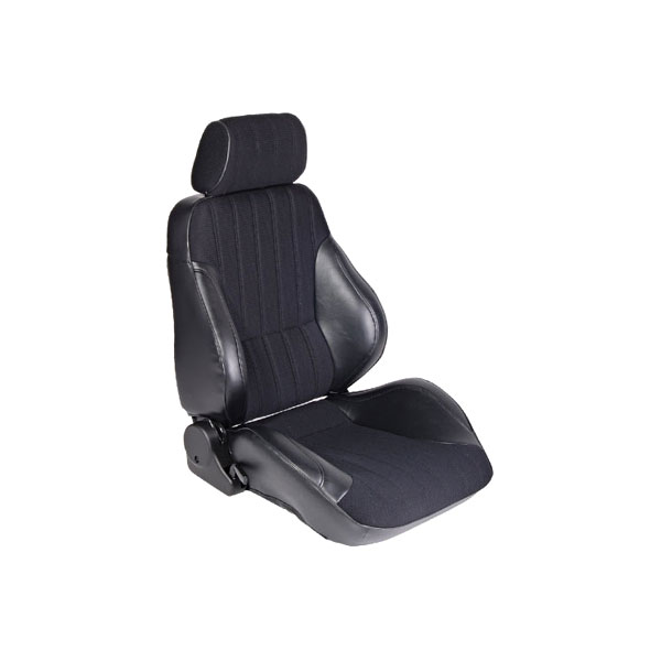 80-1000-71L Procar Rally seat black vinyl skirts black v...