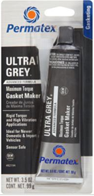 Permatex Ultra Grey RTV Silicone Gasket Maker. 3.5oz tube.