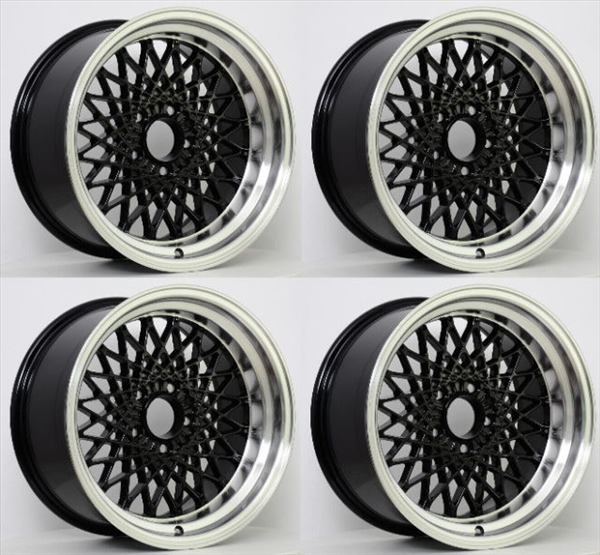 82-92 F-Body 17x9 GTA Mesh Wheel Black Set of 4. Valve s...