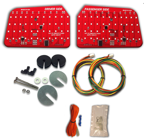 1970 Plymouth Cuda LED Tail Light Panels. Pair.