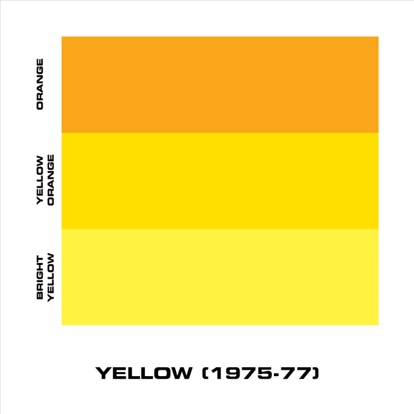 1967-81 Camaro Yellow Orange Yellow Orange Decal Kit
