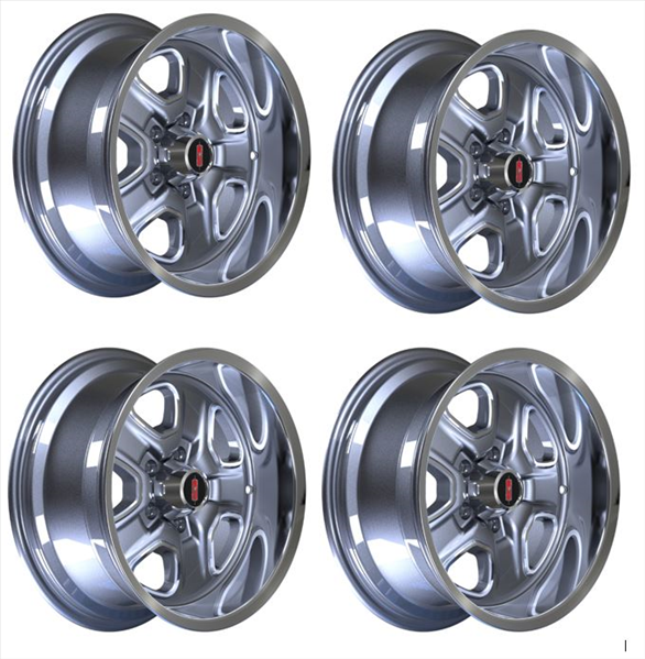 17" CUTLASS Super Stock II SSII Wheel Kit SIlver