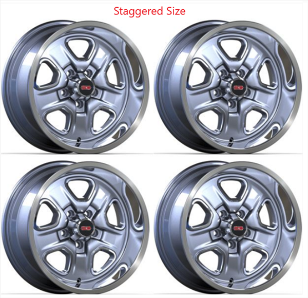 17" CUTLASS Super Stock II SSII Wheel Kit Silver