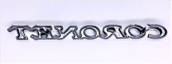 2901751 1969-72 Coronet 440 Coronet fender emblem. 2901751
