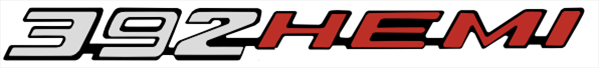 Retro 392 HEMI Emblem for Hood, Shaker, or Fender.