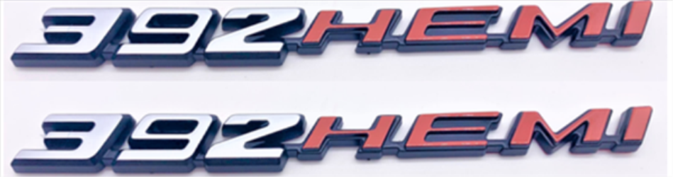 Retro 392 HEMI Emblem for Hood, Shaker, or Fender.