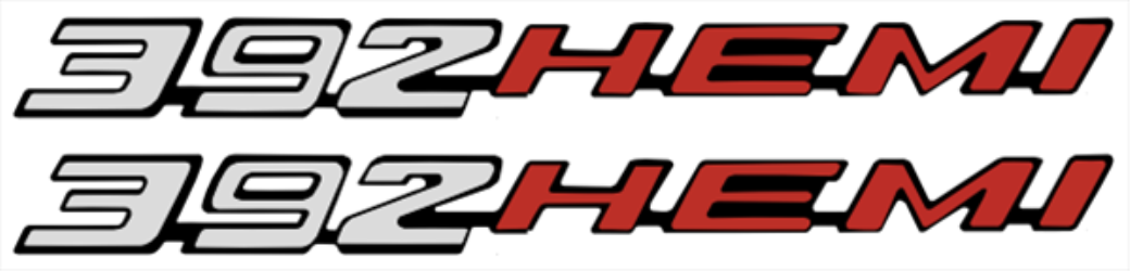 Retro 392 HEMI Emblem for Hood, Shaker, or Fender.