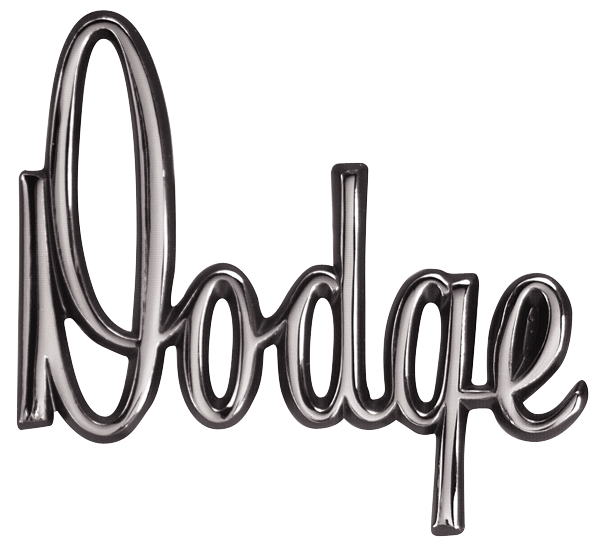 1970 Dart and 1698 Polara DODGE Script Trunk Emblem. 2 pin